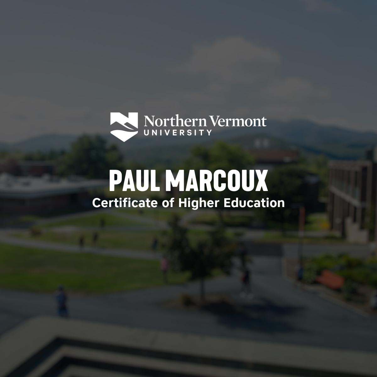 Paul Marcoux | Class of 2020 Celebration | NVU Johnson